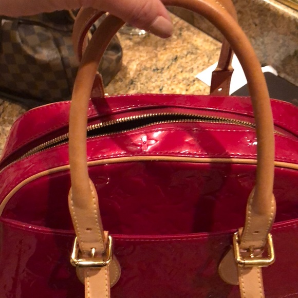 Louis Vuitton | Bags | Authentic Red Monogram Louis Vuitton Purse ...